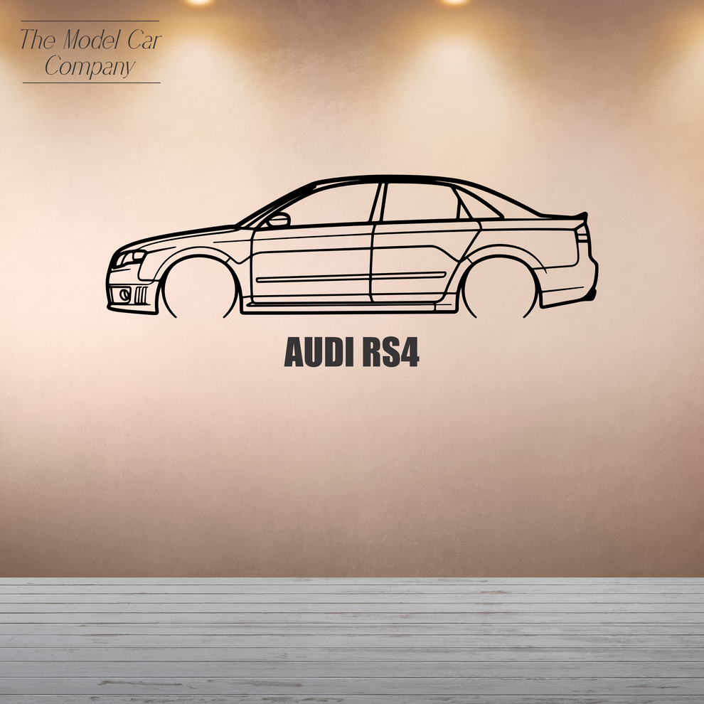Wall Art Silhouette - Audi RS4 B7 – The Model Car Company