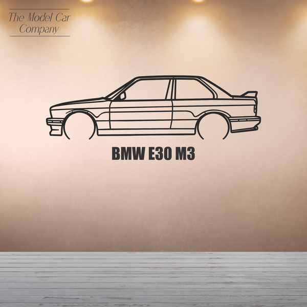 Wall Art Silhouette - BMW E30 M3 – The Model Car Company