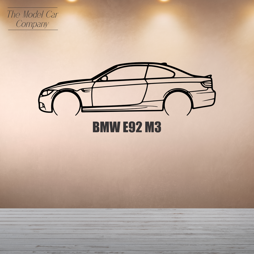 Wall Art Silhouette - BMW E92 M3 – The Model Car Company