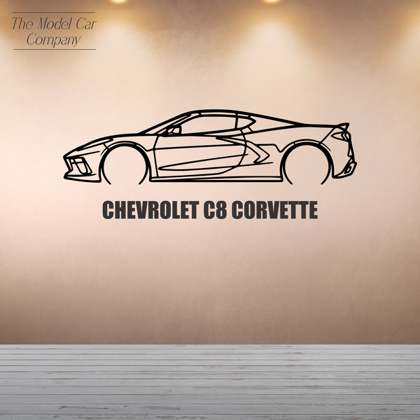 Wall Art Silhouette - Chevrolet C8 Corvette – The Model Car Company