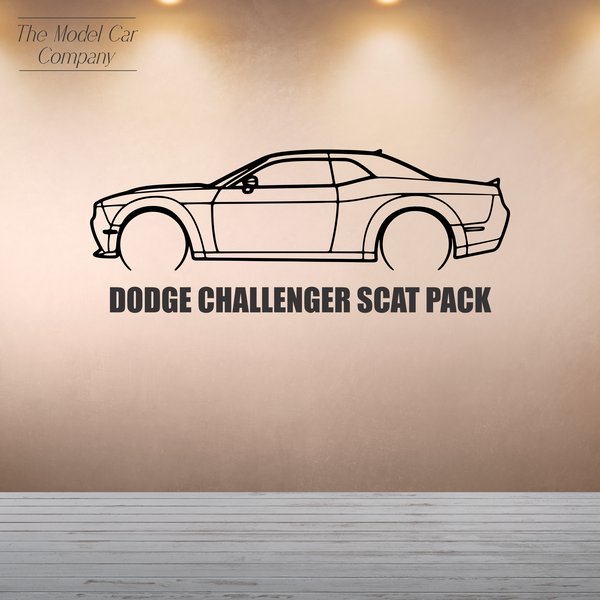 Wall Art Silhouette - Dodge Challenger Scat Pack – The Model Car Company