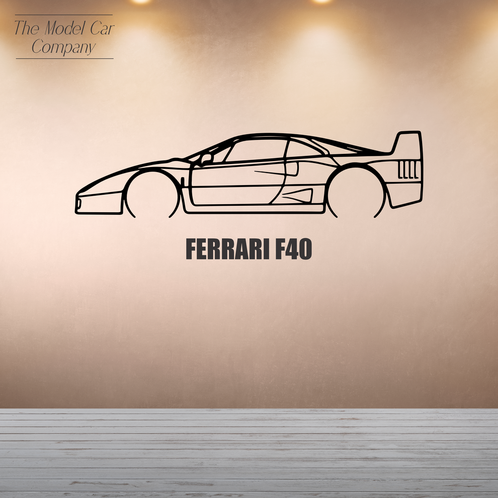 Wall Art Silhouette - Ferrari F40 – The Model Car Company
