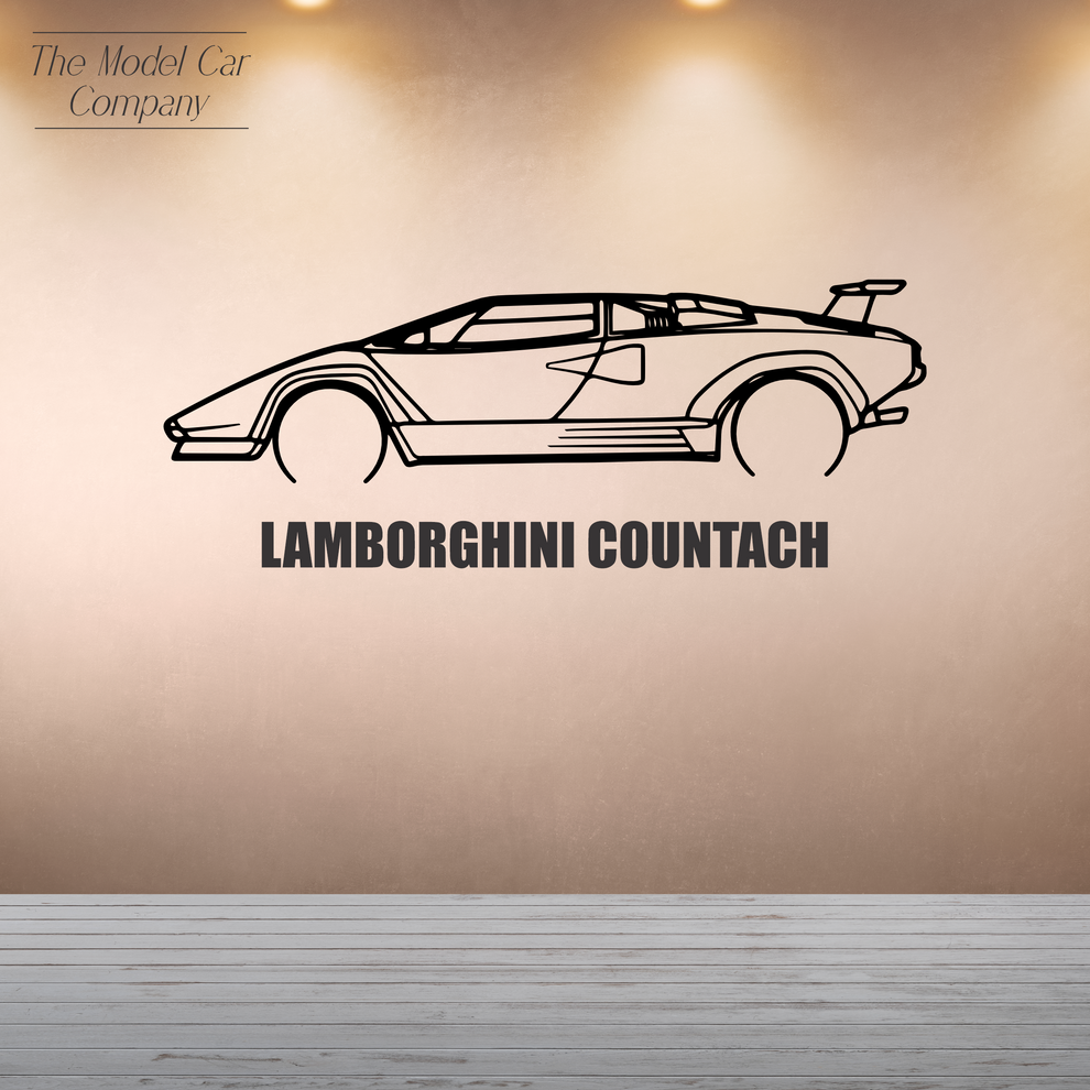Wall Art Silhouette - Lamborghini Countach – The Model Car Company